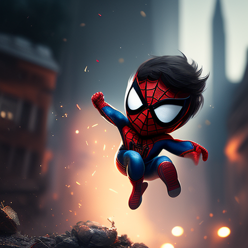 vaibhavjain: spiderman jumping on a trampoline