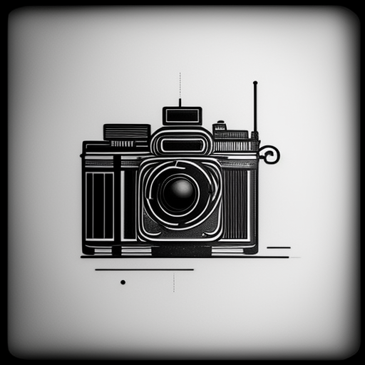 Simple Vintage Camera Drawing