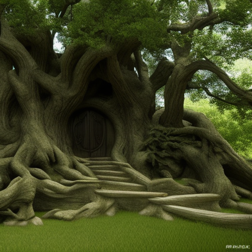 cheery-heron677: a gateway to a forest of fae folk, carved within a ...