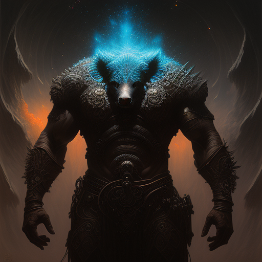 flawless-pig447: full body portrait Gnoll (hyena) monk light brown fur ...