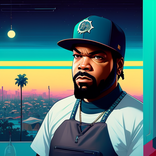 expert-kudu895: An illustration of the rapper Ice Cube. Pop Art style ...