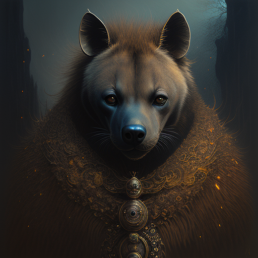 flawless-pig447: full body portrait Gnoll (hyena) monk light brown fur ...