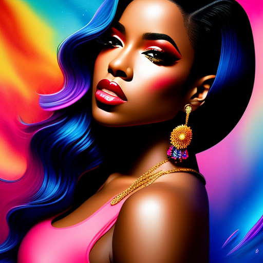 expert-kudu895: pop art, a colorful illustration of an r and b singer ...