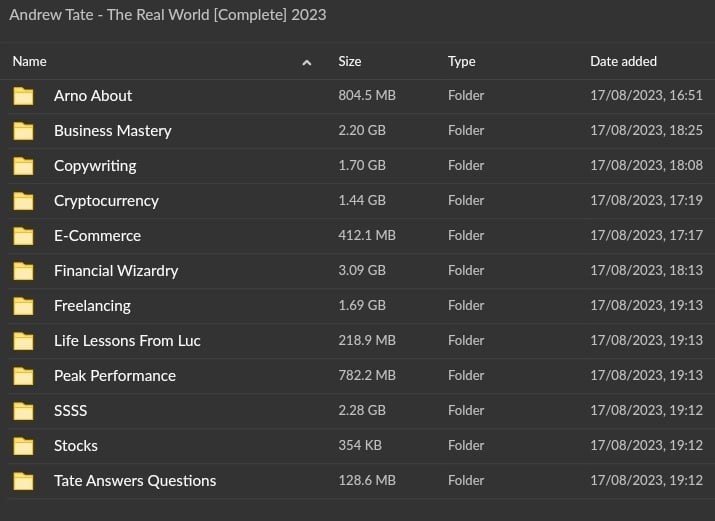Andrew Tate - The Real World Course Complete 2023 on CoursesLab