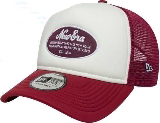 New Era Branded Oval Foam Patch Trucker Cappello Bílá - 23,96 ...