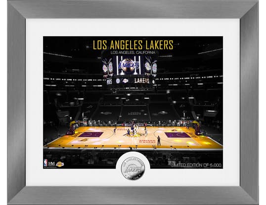 The Highland Mint NBA Los Angeles Lakers Court Silver Coin Frame ...