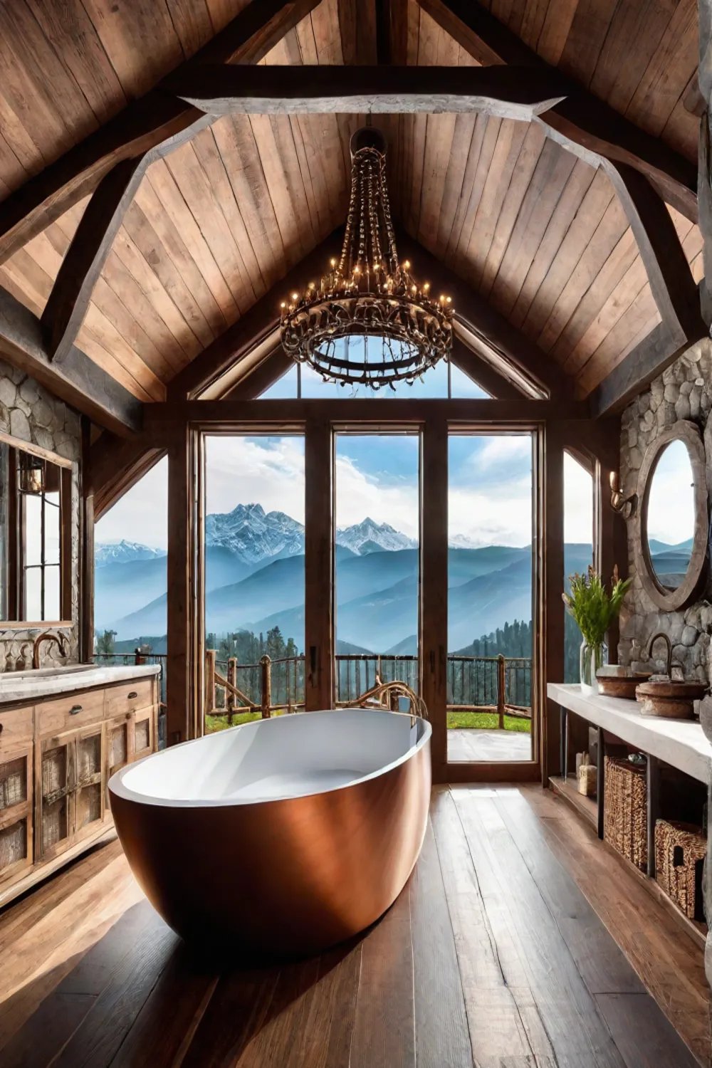 Rustic But Not Roughing It: 10 Luxurious Rustic Bathroom Ideas ...