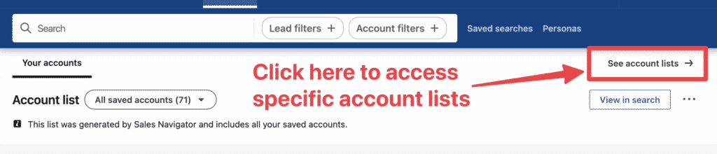 How to Create Lead and Account Lists in Sales Navigator?