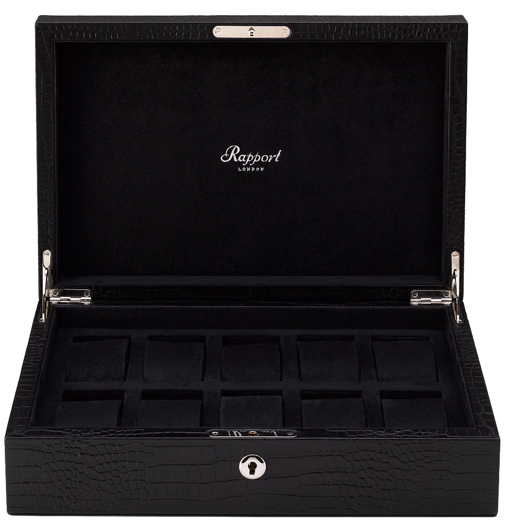 Rapport Watch Box 10 Piece Brompton Black L264 | Royal Tempus