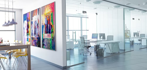 Gastbeitrag: Materialexperiment – Wandbilder für ein schönes Büro