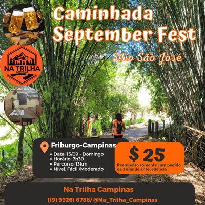 Caminhada September Fest- Rota Sítio São José.