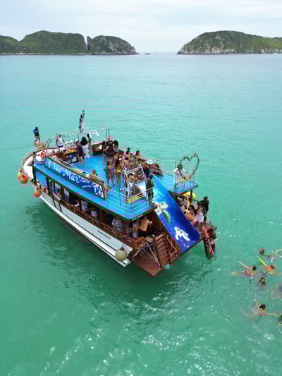 Passeio de barco - 2 andares e toboágua