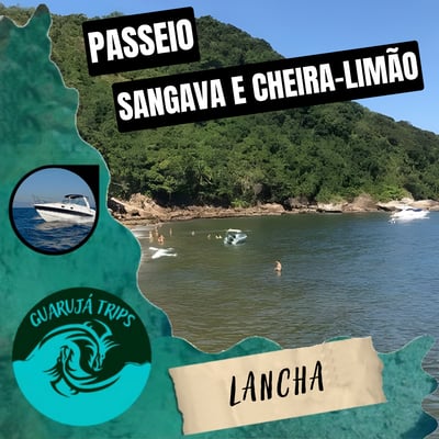 Passeio de Lancha em Guarujá: Sangava e Cheira Limão