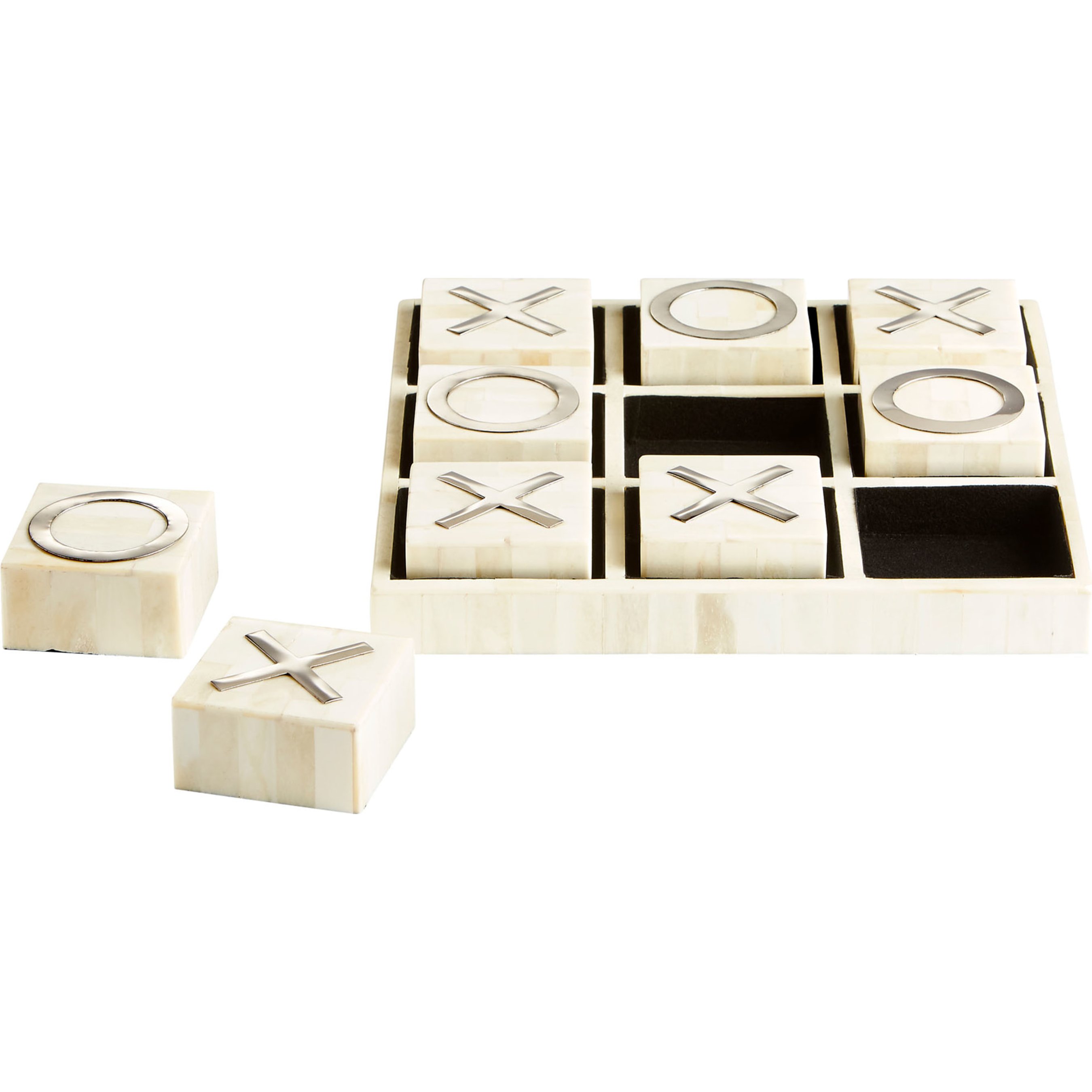 Bone and Wood Tic-Tac-Toe Game | Layla Grayce