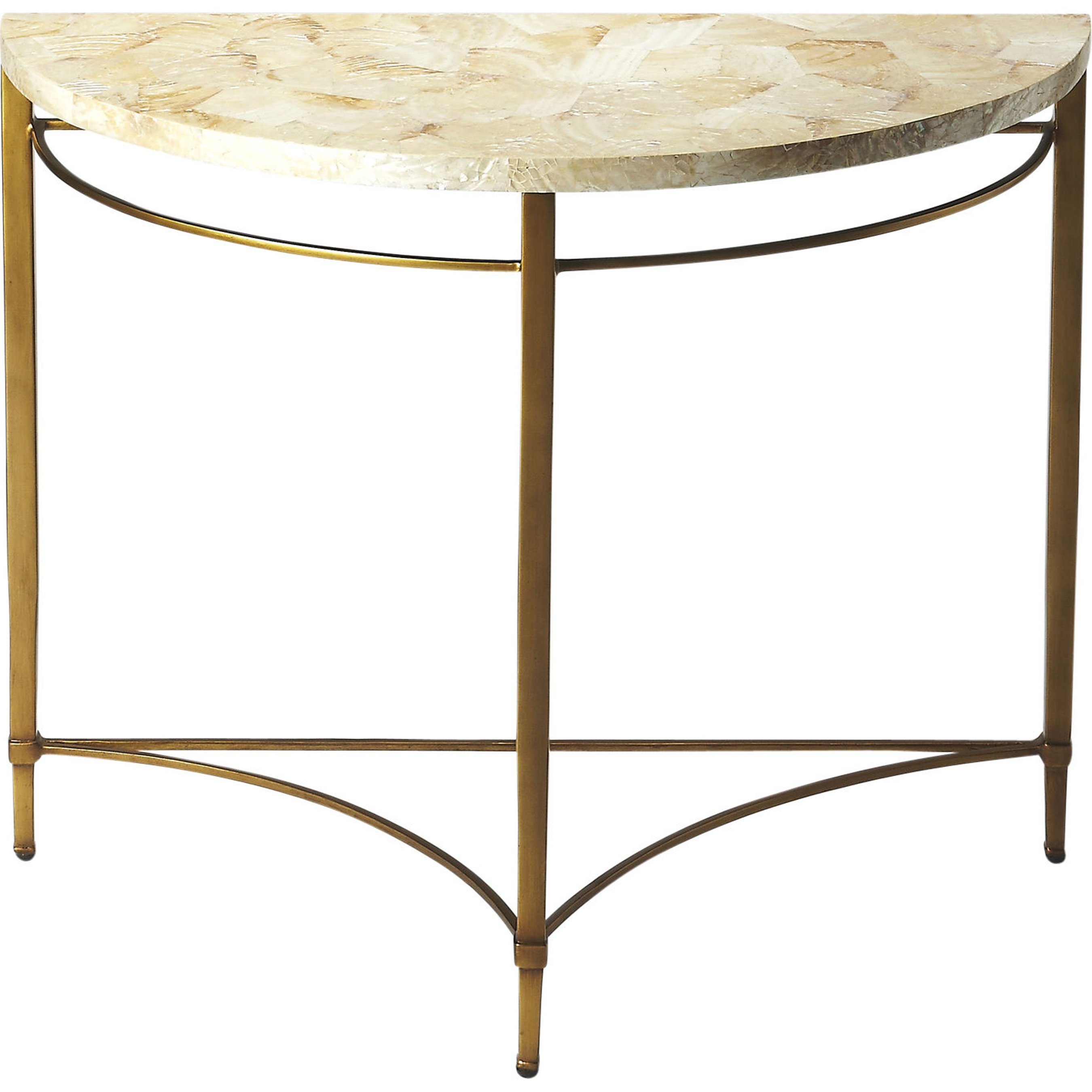 Butler Specialty Company Marlena Cabebe Shell Demilune Console Table ...