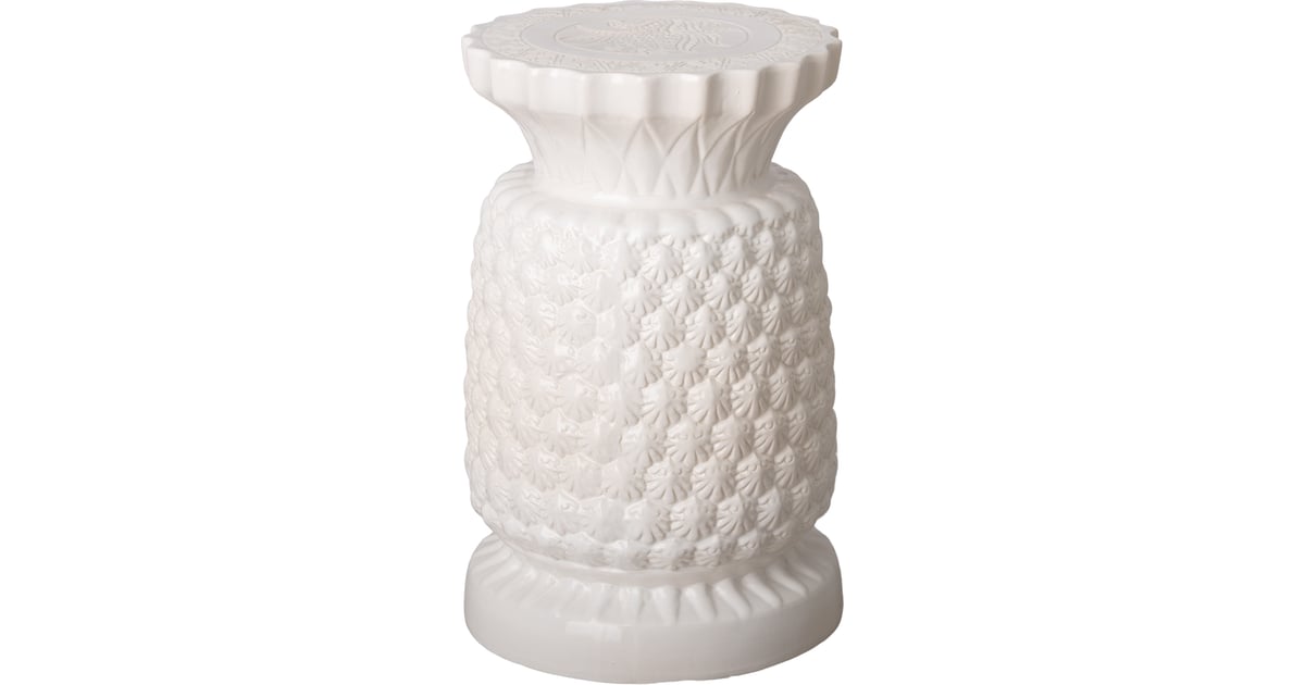 White Pineapple Stool | Layla Grayce