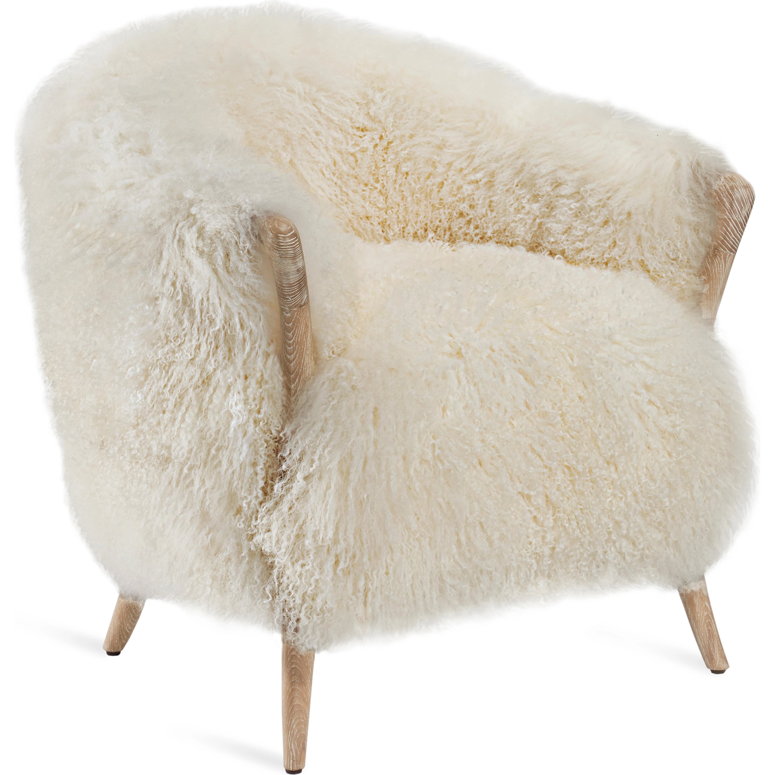 Interlude Home Ilaria Ivory Lounge Chair | Layla Grayce