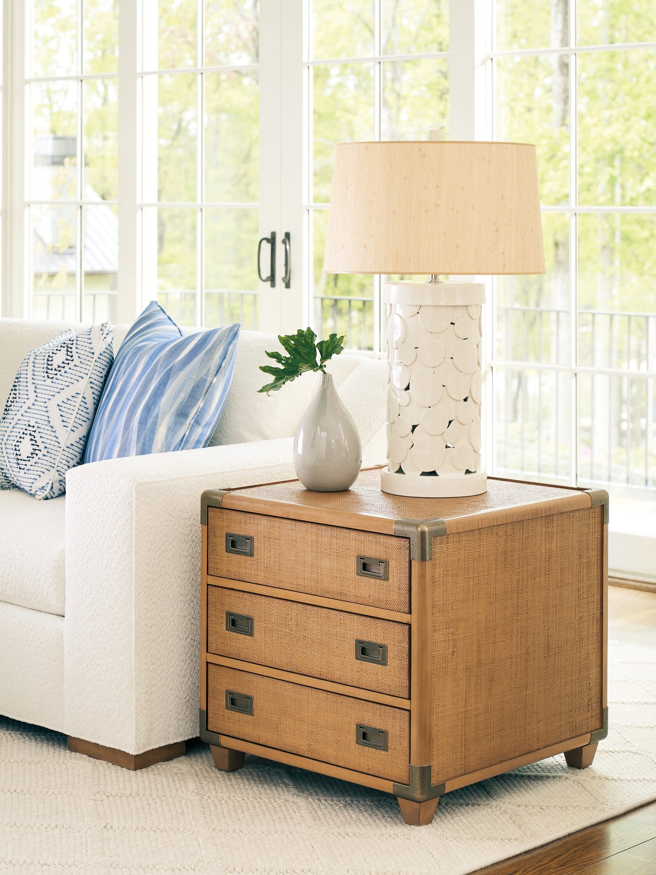 Lexington Sapphire Woven Trunk End Table | Layla Grayce Lexington Sapphire Woven Trunk End Table | Layla Grayce