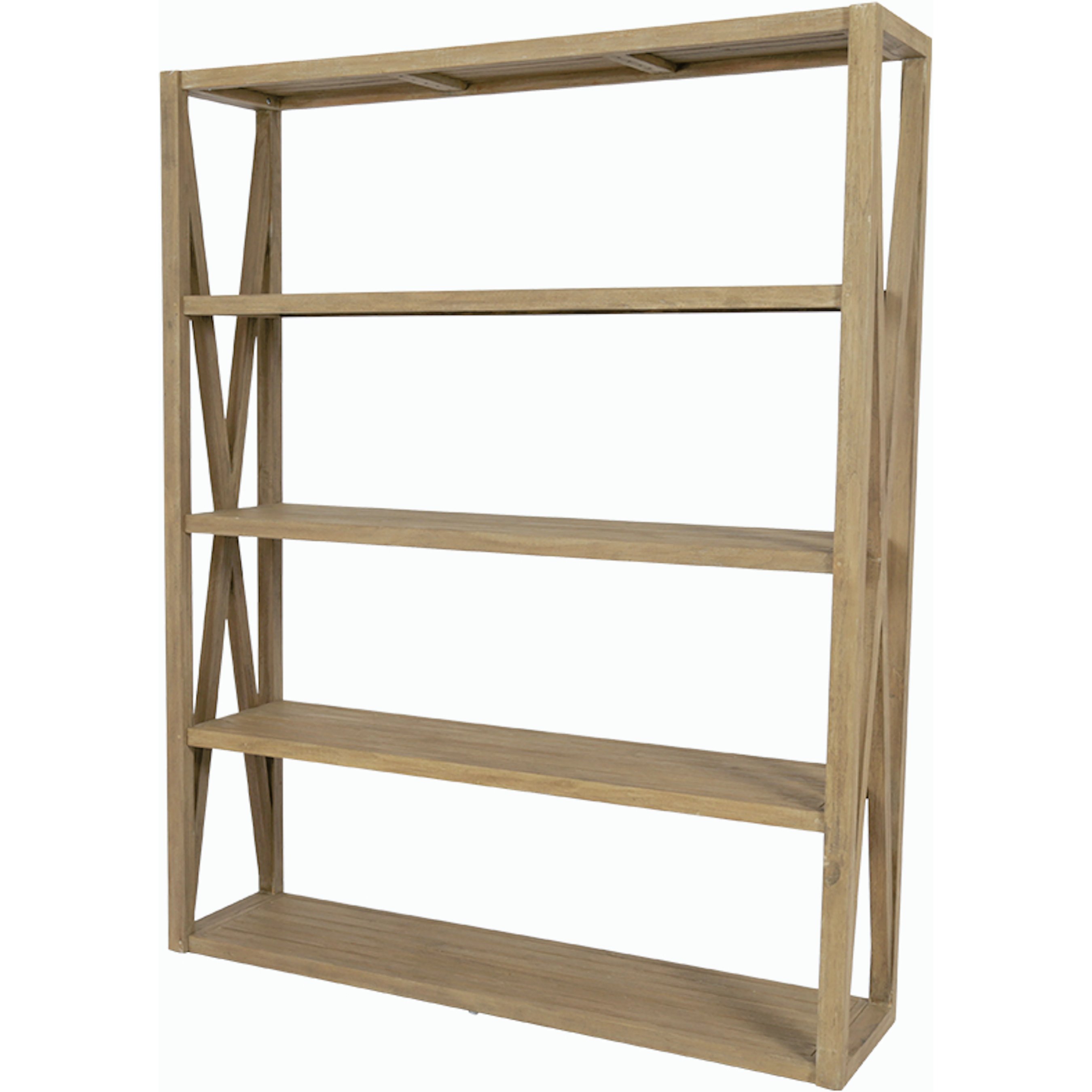 Sunset West Coastal Outdoor Teak X Bookcase | Layla Grayce