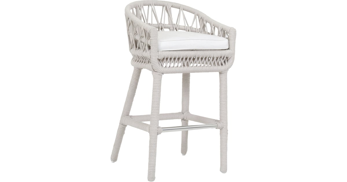 Sunset West Dana Rope Bar Stool in Linen | Layla Grayce