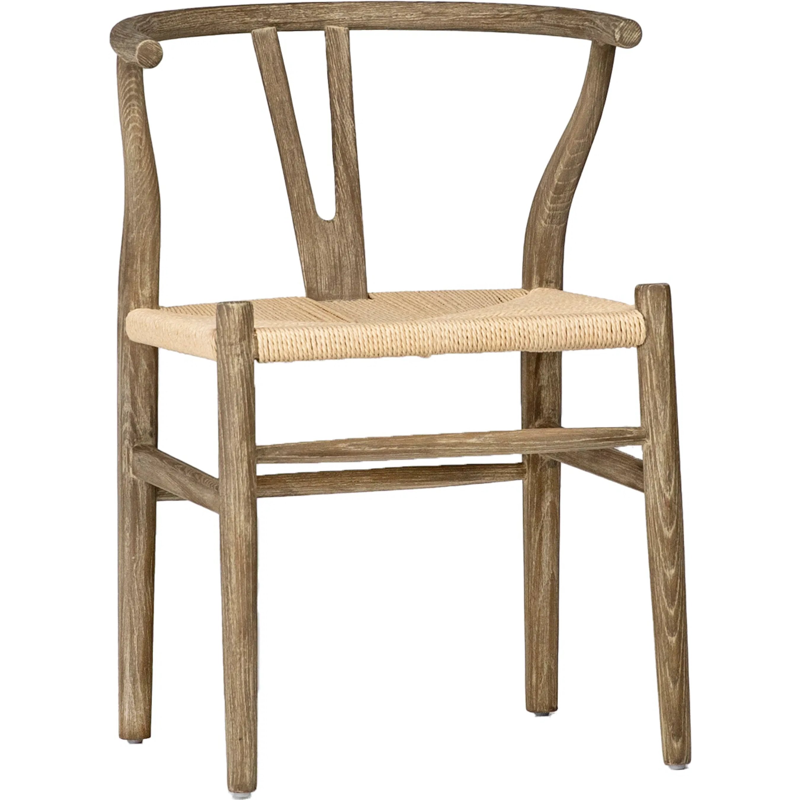 Samson Curved Back Natural Oak Dining Chair with Woven Seat | Layla Grayce