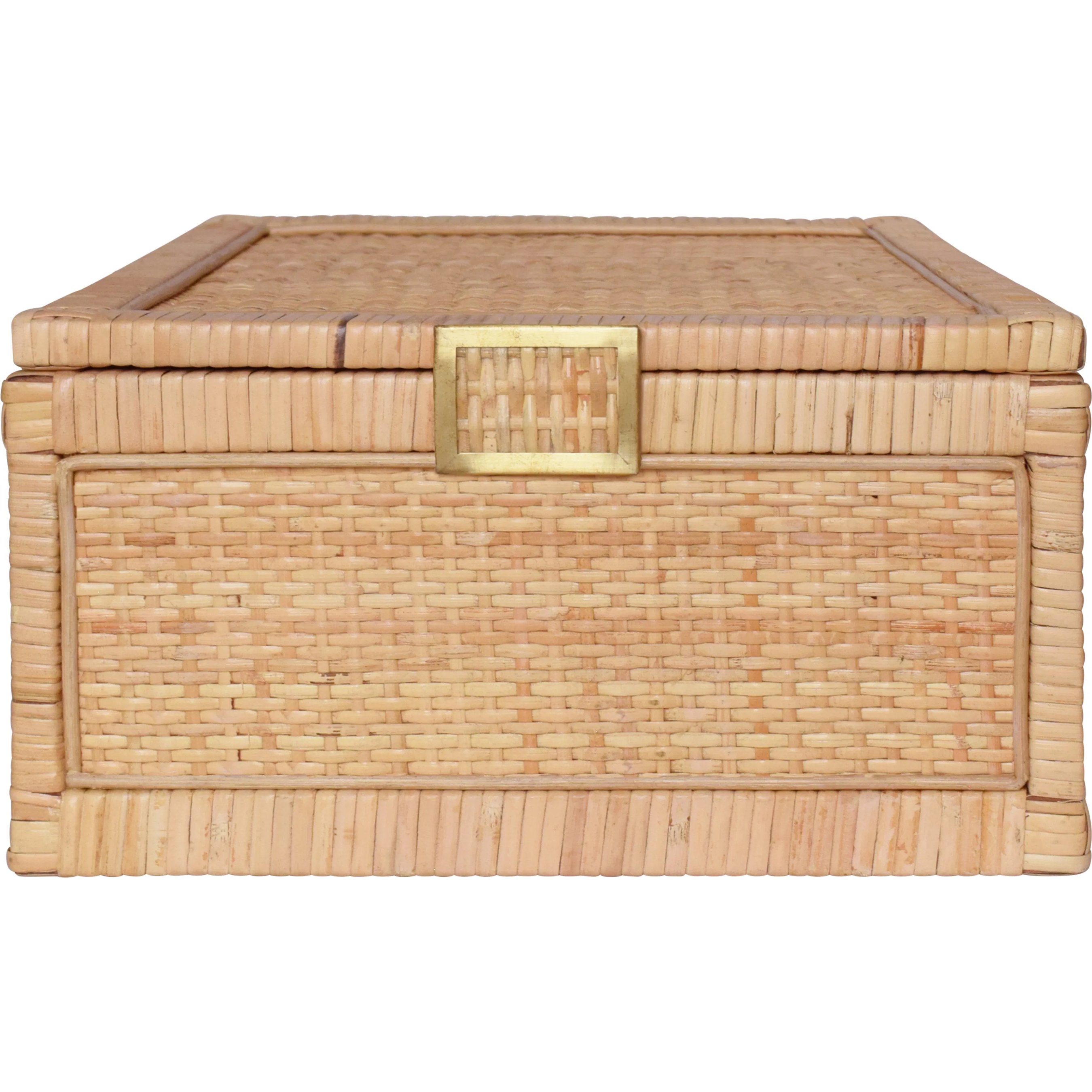 Worlds Away Bruno Natural Rattan Decorative Box | Layla Grayce