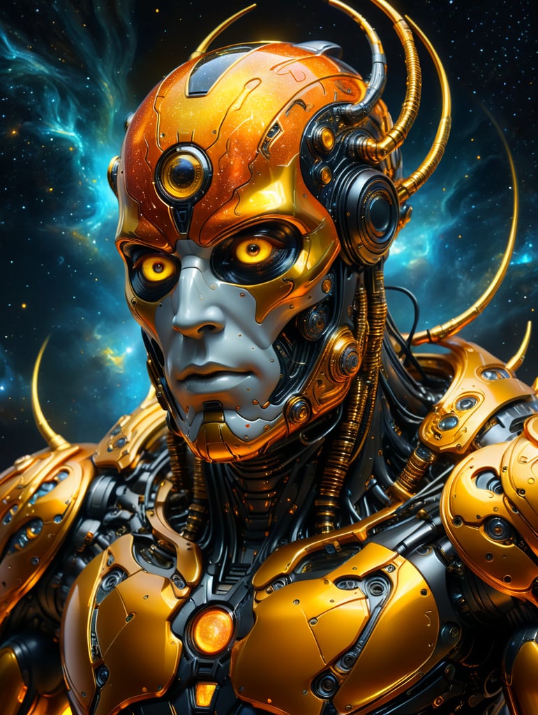 Premium Free ai Images | cyborgtech celestial humanoid being made of ...