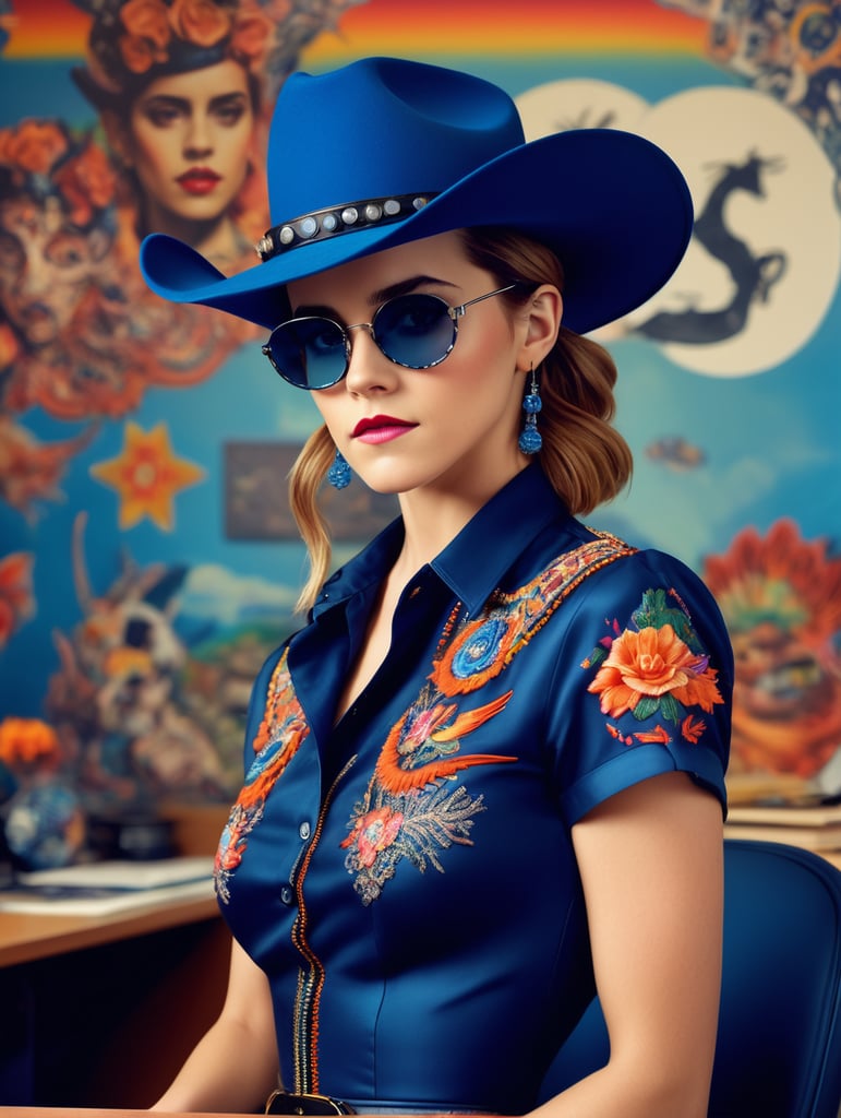 Premium Free ai Images | medium full shot of emma watson profile half ...
