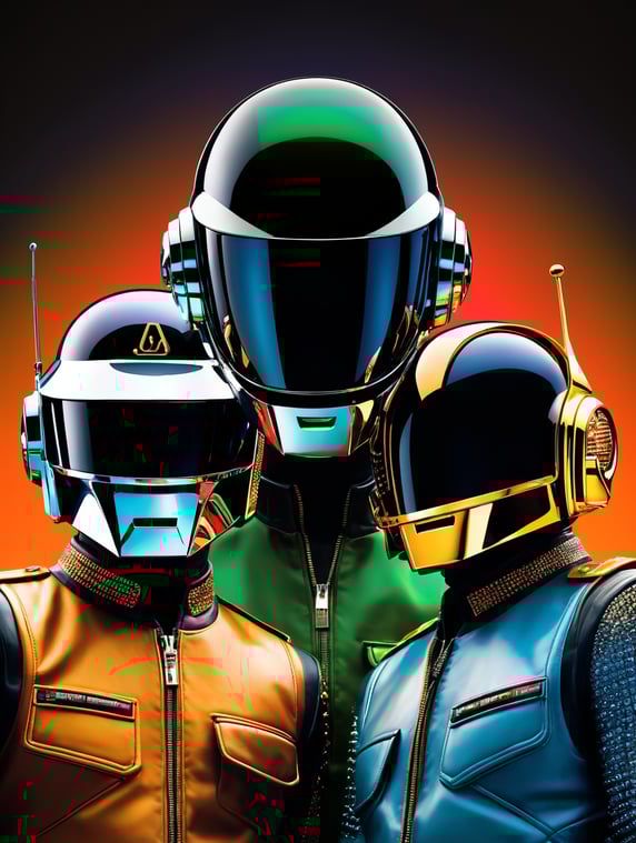 Premium Free ai Images | portrait of daft punk ultra realism super ...