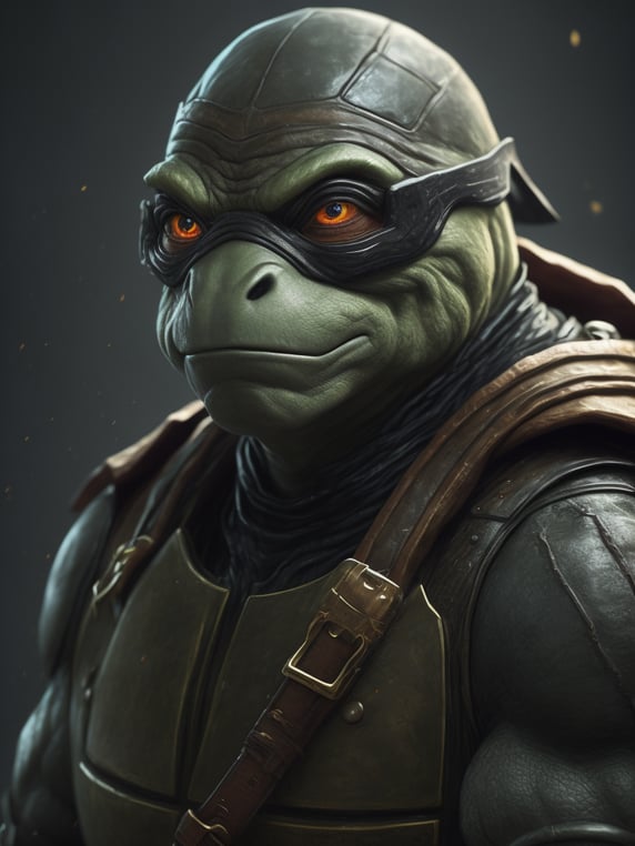 Premium Free ai Images | teenage mutant ninja turtles with wrinkles and ...