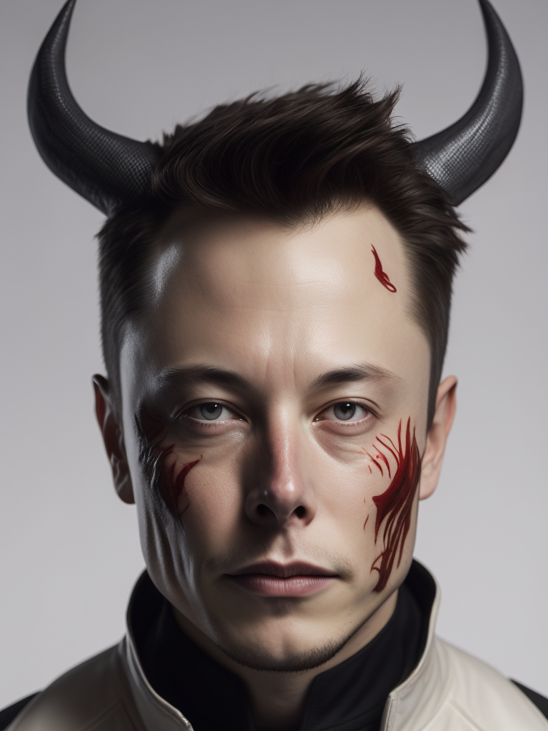 Lumenor AI Image Generation - elon musks head dressed as the devil ...