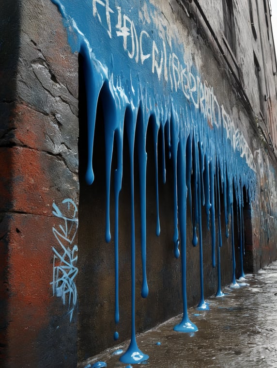Premium Free ai Images | graffiti tag close up fresh shiny blue paint ...