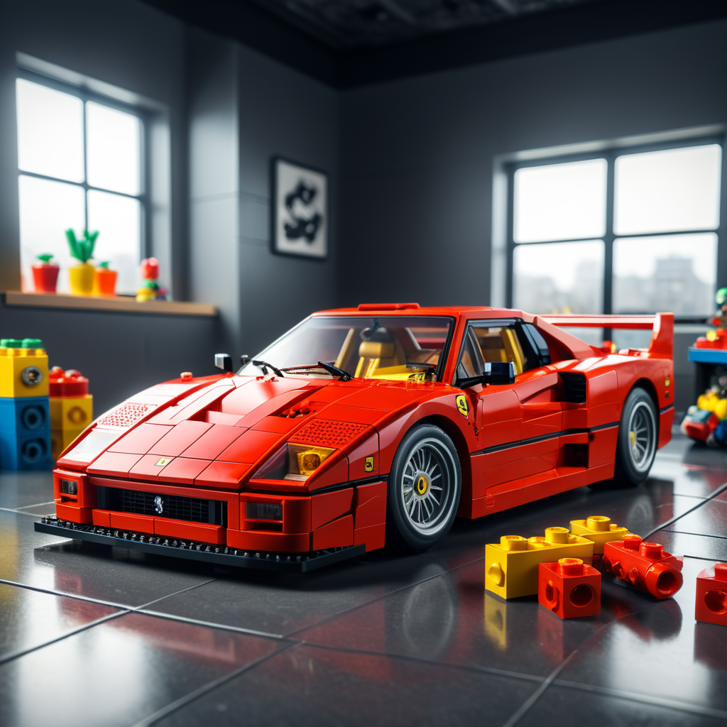 Premium Free ai Images | ferrari with lego bricks without background ...