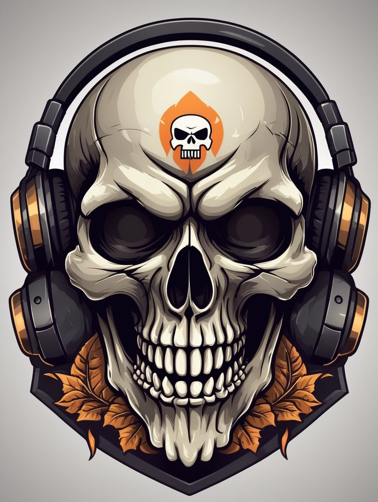 Premium Free ai Images | skull detailed esports gaming logo vector image