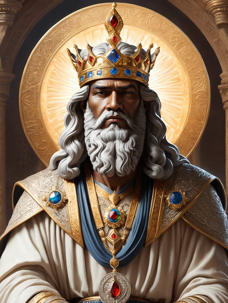 Premium Free ai Images | king solomon with the ring of knowledge