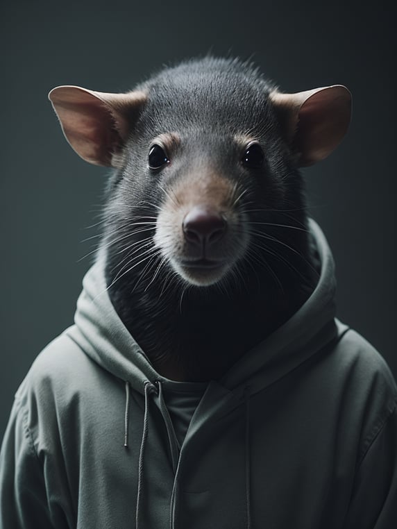 Premium Free ai Images | man with rat head
