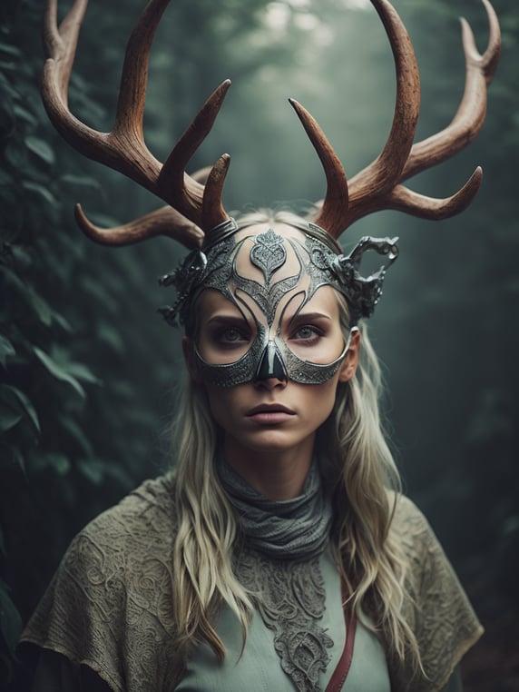 Premium Free ai Images | full length portrait of celtic pagan druid ...