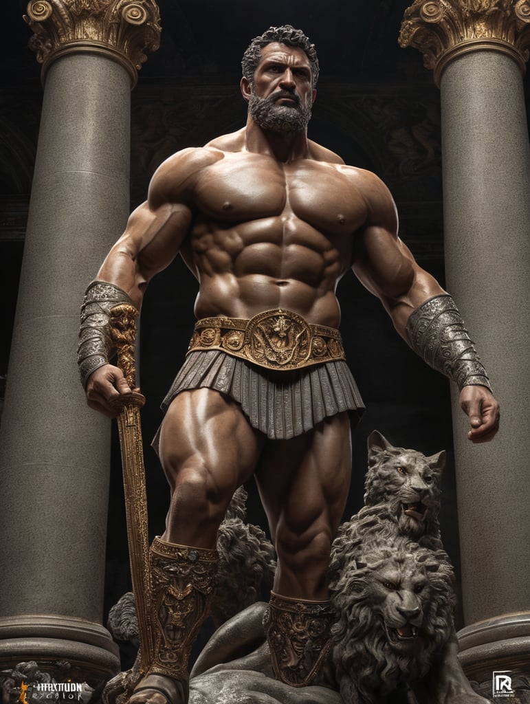 Premium Free ai Images | hercules farnese statue