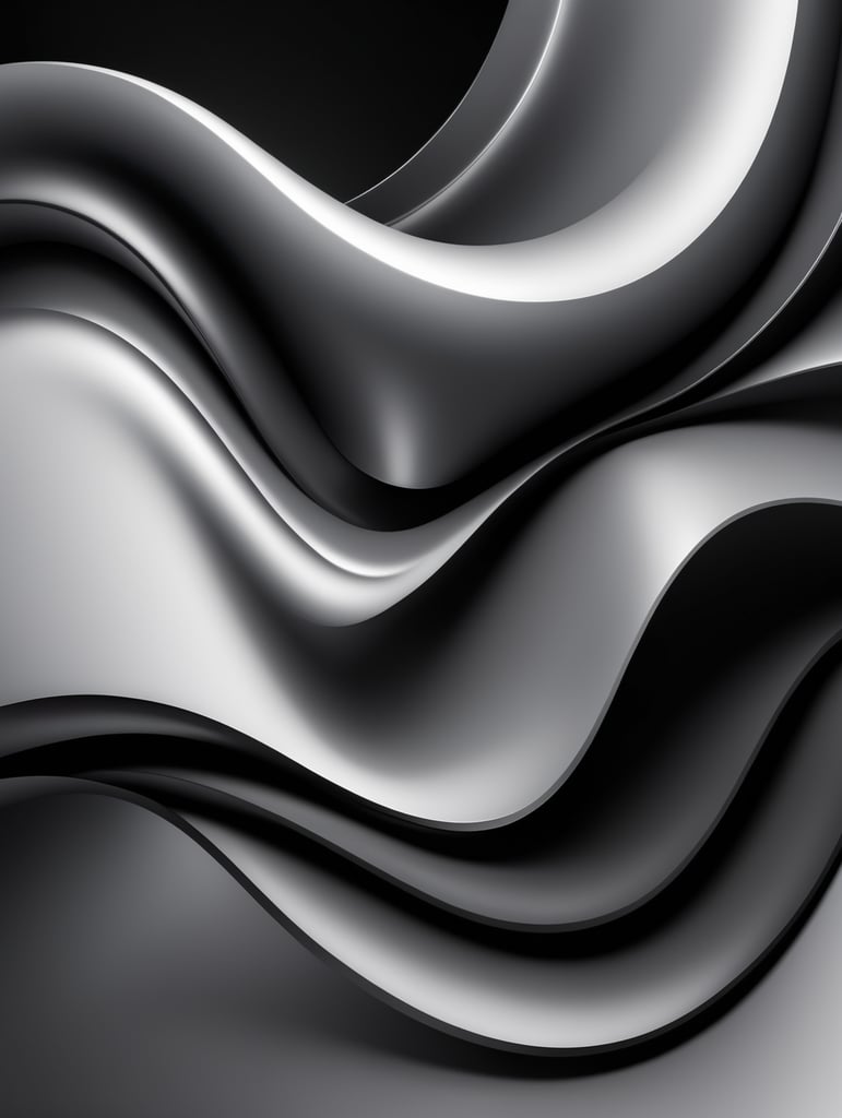 Premium Free ai Images | dynamic chrome gradients using black and grey