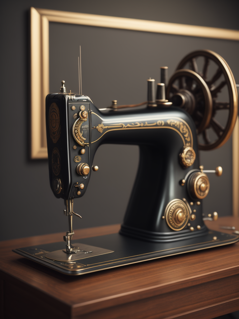 Lumenor AI Image Generation - vintage sewing machine sharp focus highly ...