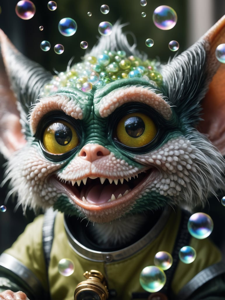 Premium Free ai Images | medium close up leica portrait of gremlin ...