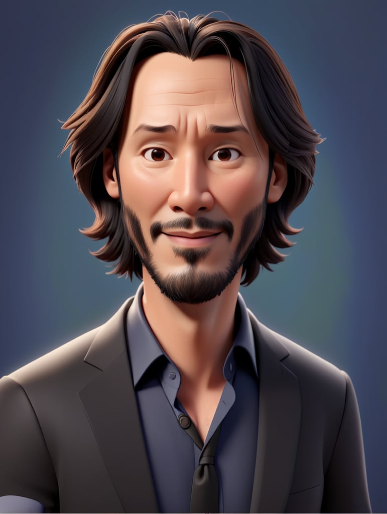 Premium Free ai Images | keanu reeves pixar