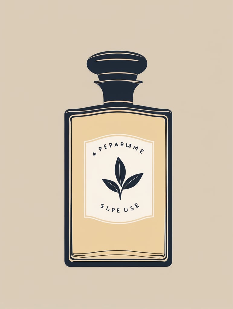 Premium Free ai Images | perfume bottle shop logo clean background ...