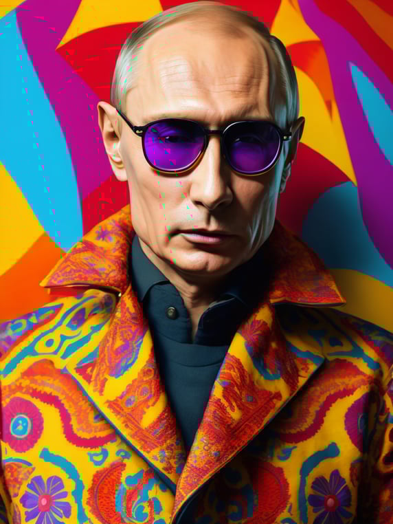 Premium Free ai Images | vladimir putin wearing brightly patterned ...