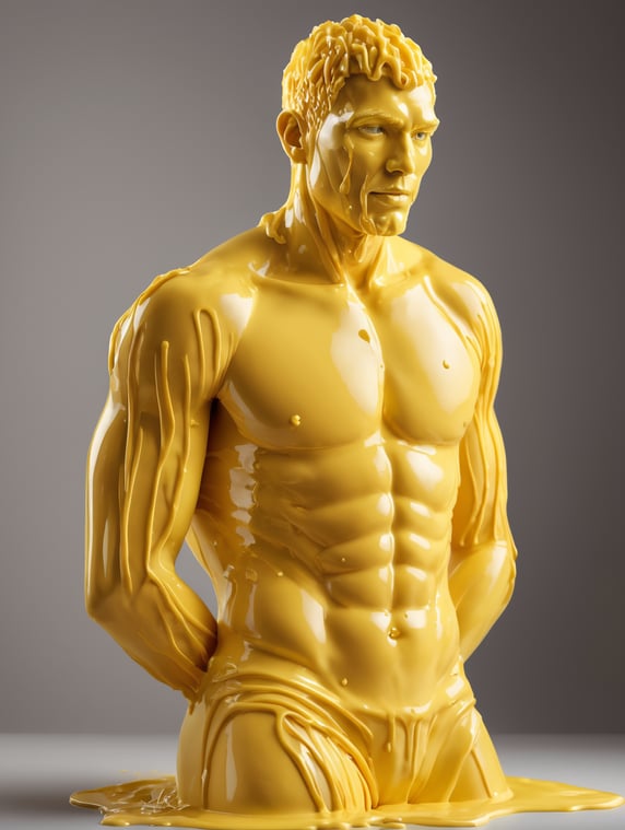 Premium Free ai Images | person made of butter melted everything butter ...