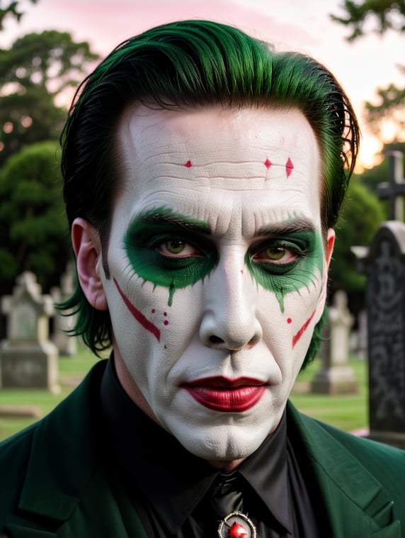 Premium Free ai Images | marilyn manson in joker costume for halloween ...