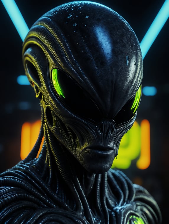 Premium Free ai Images | alien made of black alien liquid translucent ...