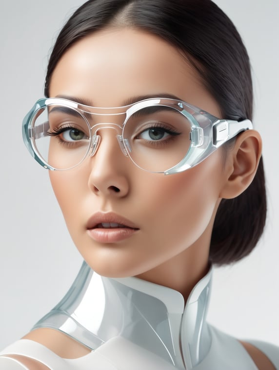 Premium Free ai Images | women model with futuristic glasses ...
