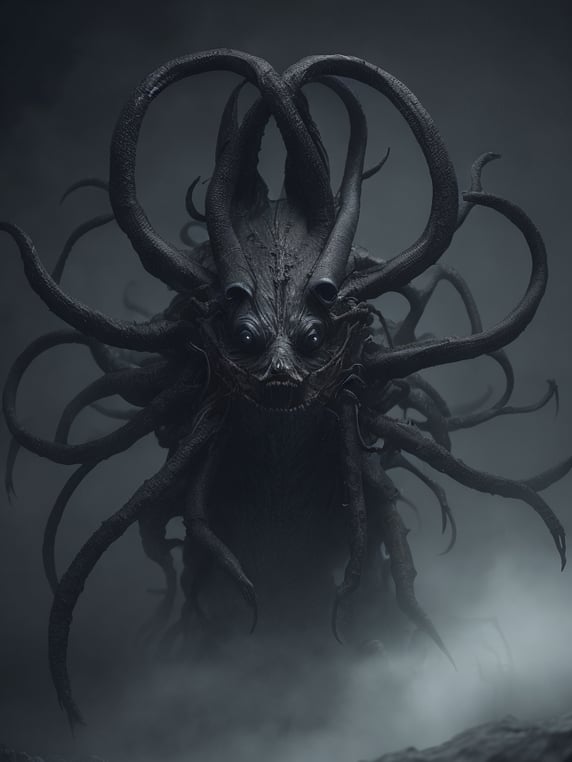 Premium Free ai Images | creature eldritch horror dark obscured by fog ...