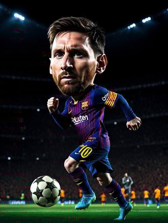 Lumenor AI Image Generation - messi con pateando el balon de futbol ...